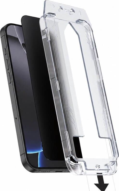 Privacy 6D glas skärmskydd Easy Fit till iPhone 15 Pro Max - Elgiganten